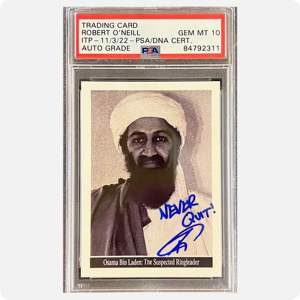 Robert O'Neill Signed 2001 Topps Osama Bin Laden Limited Edition /911 ...