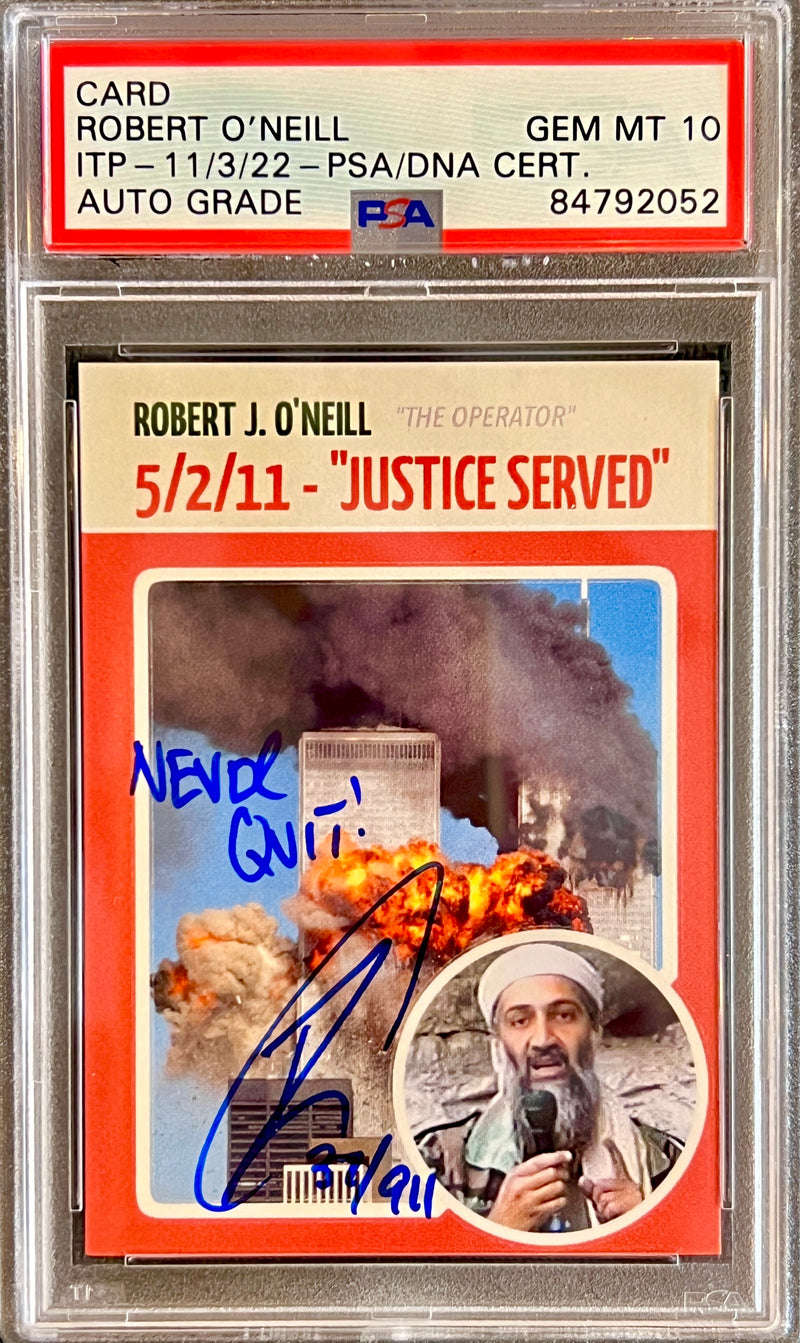 Robert O'Neill Signed Limited Edition /911 "Twin Towers Hit" Card – The ...
